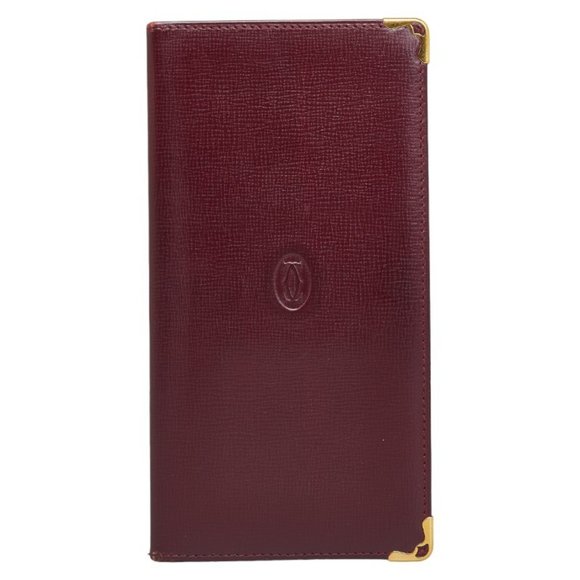 Cartier | Accessories | Cartier Must Line Long Wallet Bordeaux Wine Red ...